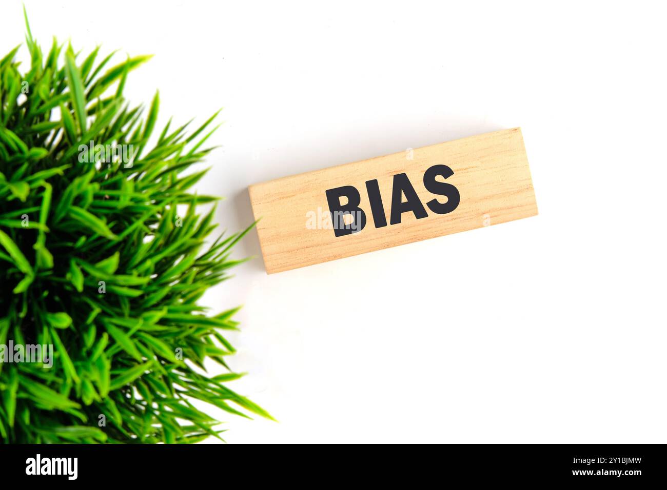 Concept of facts and biases. A word BIAS written it is laid out with ...