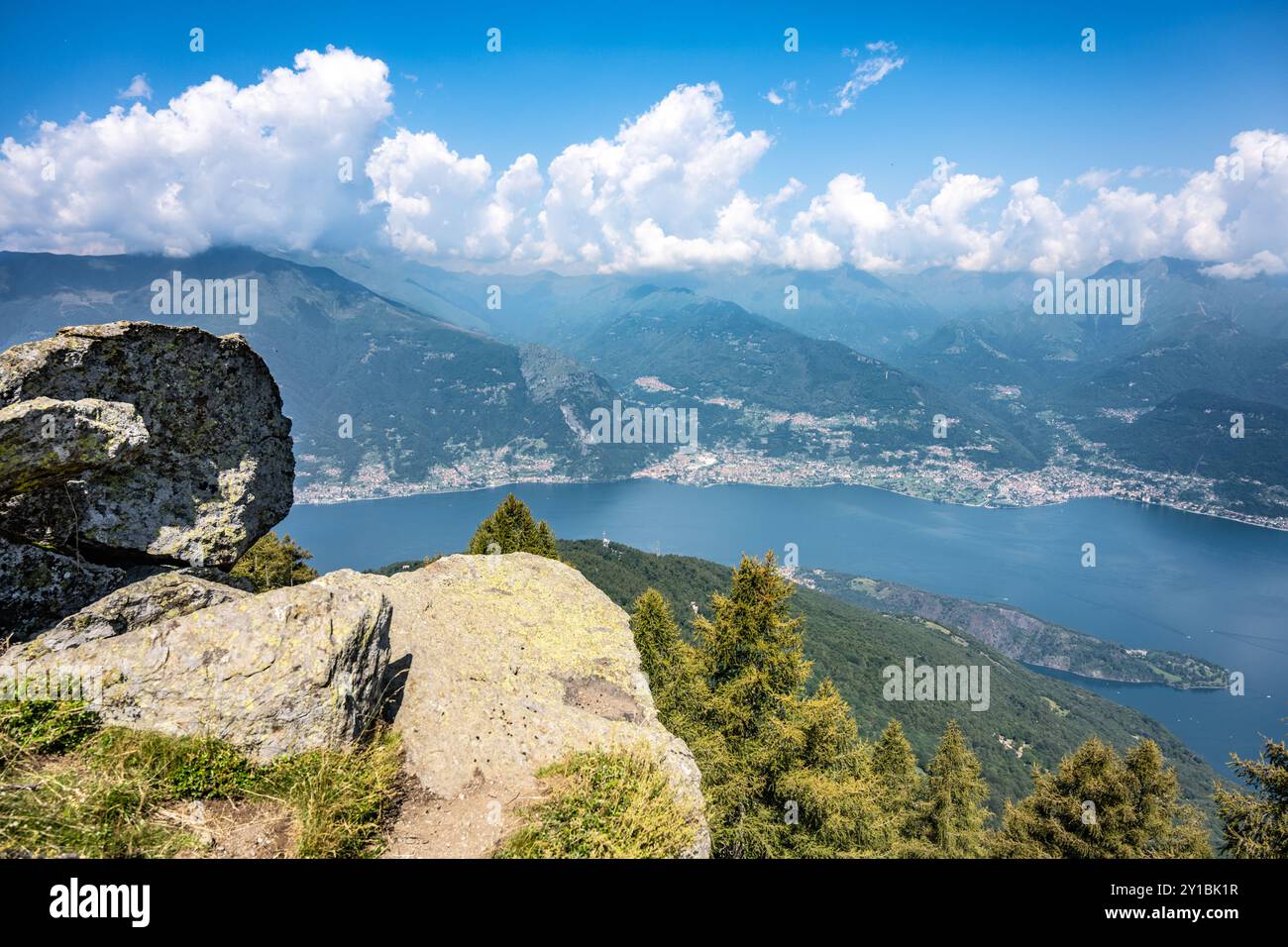 A breathtaking vista of Lake Como unfolds from the surrounding hills ...