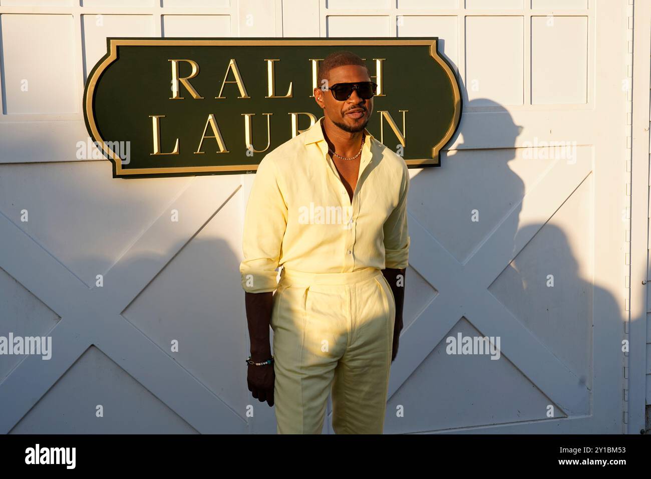 New York, USA. 05th Sep, 2024. Usher at the Ralph Lauren fashion show ...