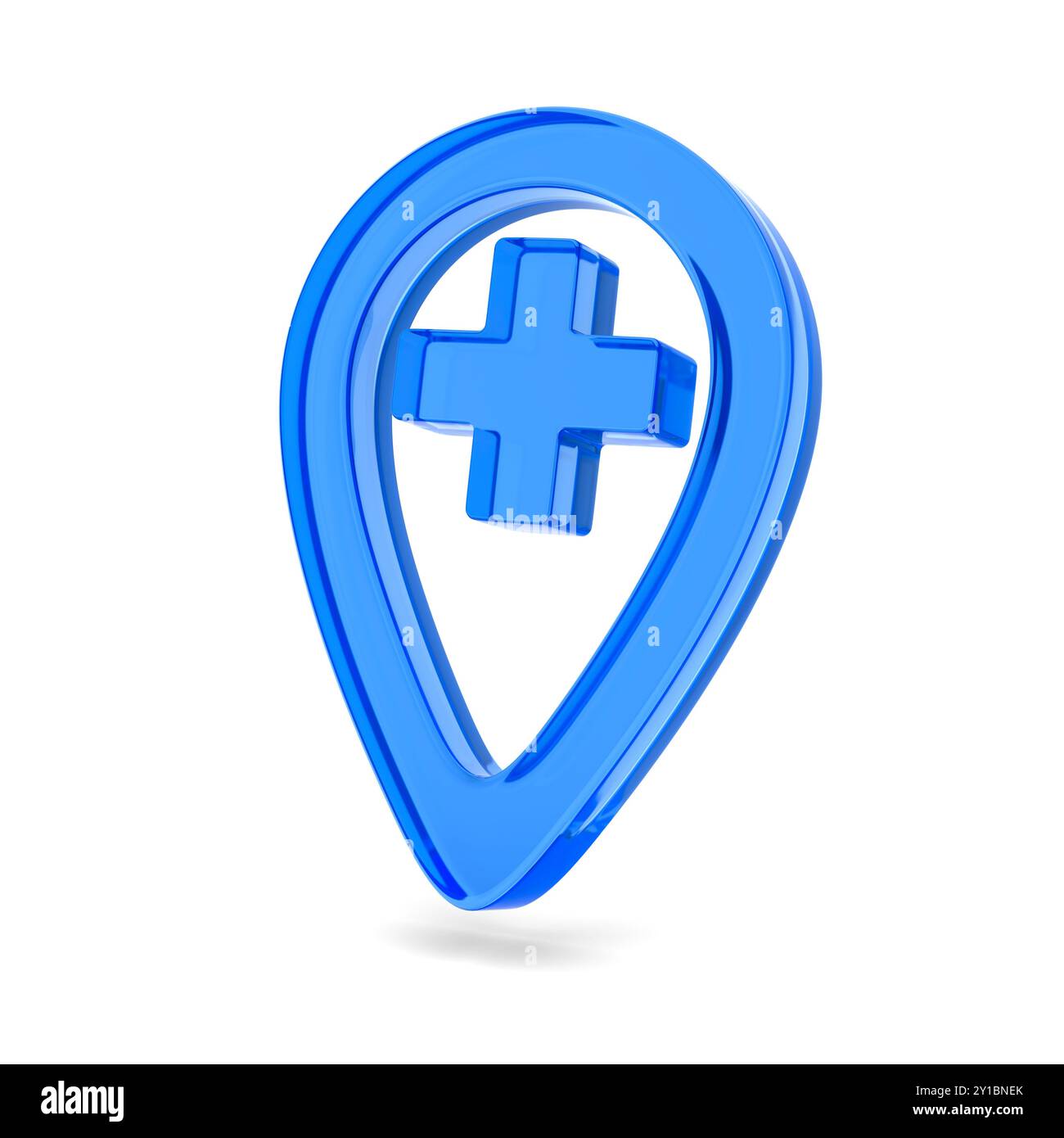 3d glass plus symbol hi-res stock photography and images - Alamy