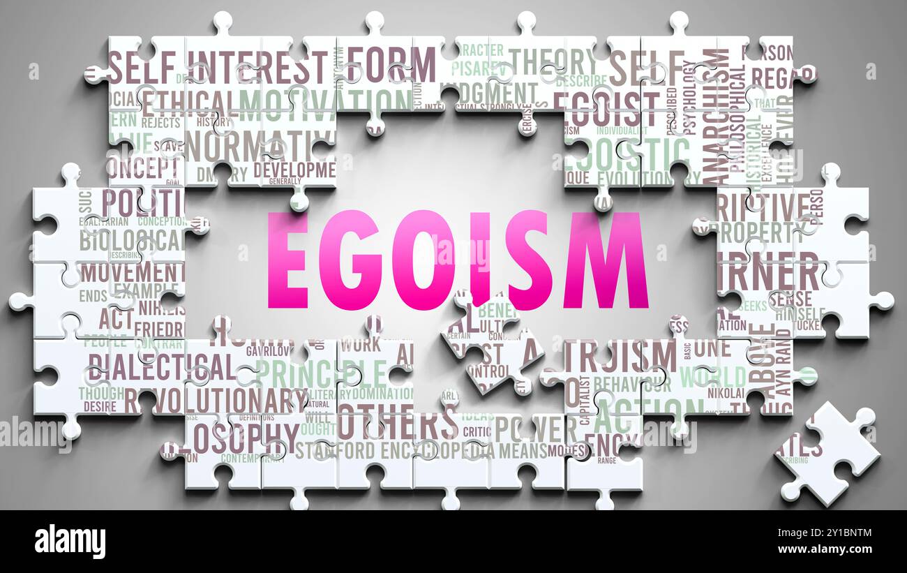 Egoism being a complex subject, related to other important topics Stock ...