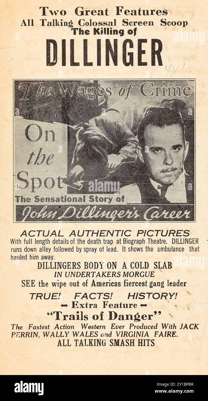 Newsreel - The Killing of Dillinger (c 1930s) "Dillingers body on a ...