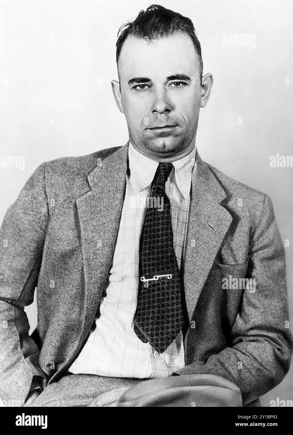 Portrait of John Dillinger 1934, american bank robber, gang leader and ...