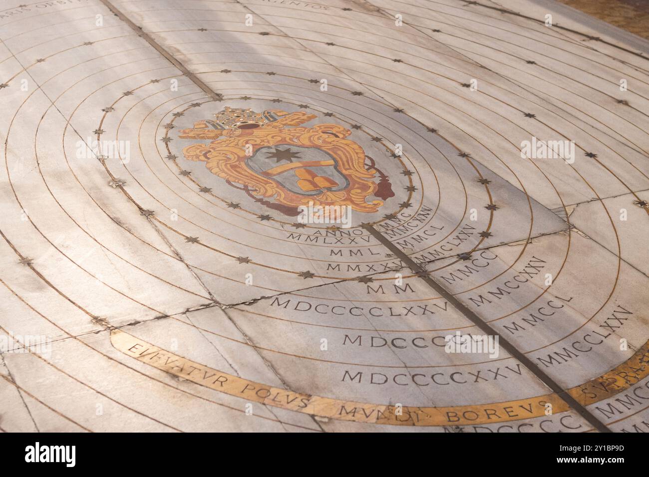 Meridian line. Basilica St. Mary Angels and the Martyrs. Rome Stock ...