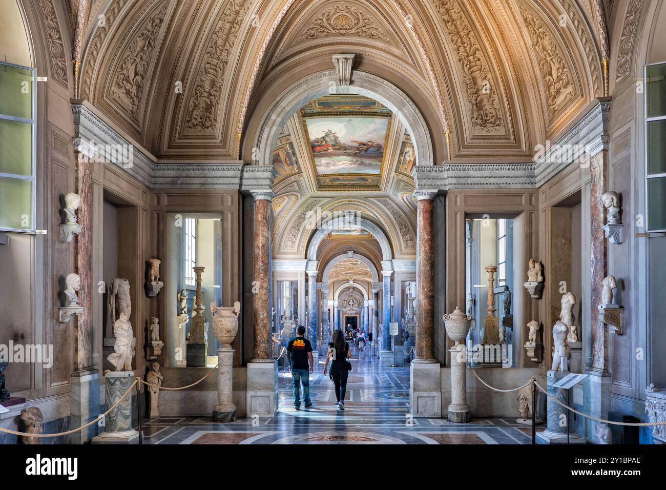 Gallery of the Candelabra interior in Pio Clementino Museum, Vatican ...