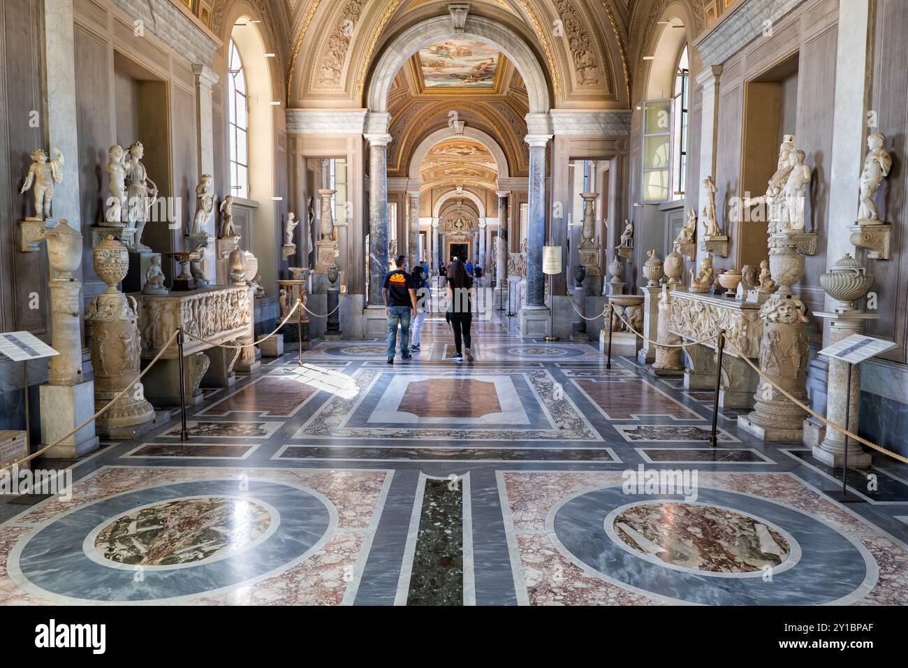 Gallery of the Candelabra interior in Pio Clementino Museum, Vatican ...