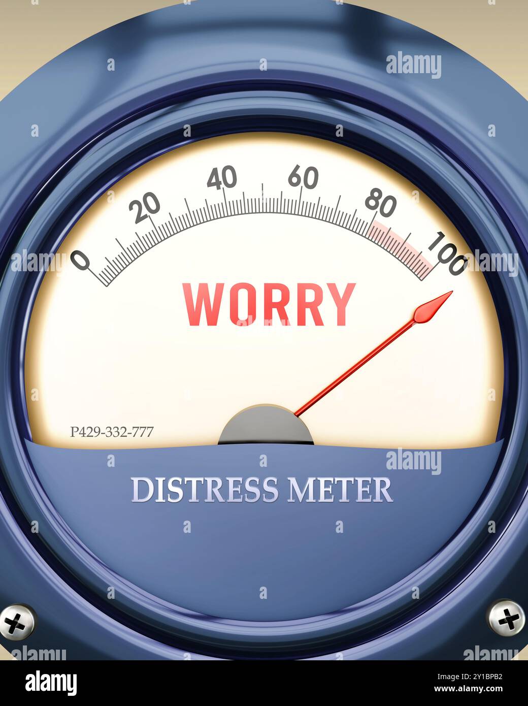 Worry and distress that is hitting a full scale hi-res stock ...