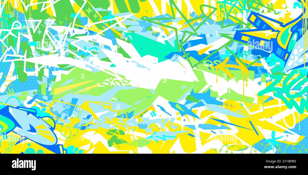 Trendy Abstract Hip Hop Urban Street Art Graffiti Style Vector ...
