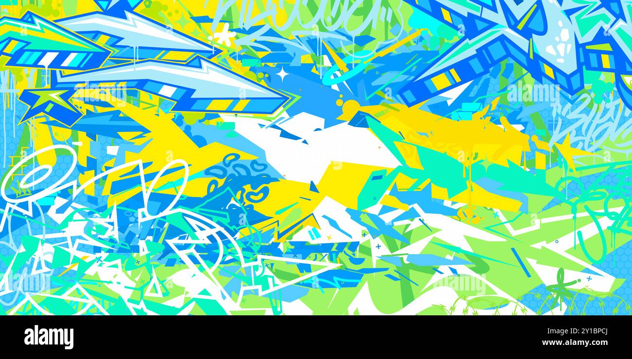 Modern Abstract Hip Hop Urban Street Art Graffiti Style Vector ...