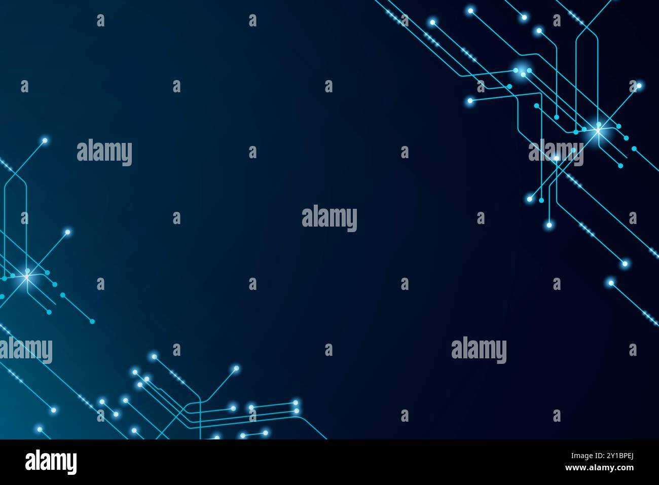 Abstract technology border background. Point and line composition on ...