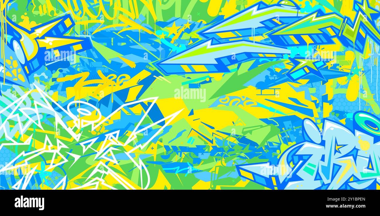 Cool Abstract Hip Hop Urban Street Art Graffiti Style Vector ...