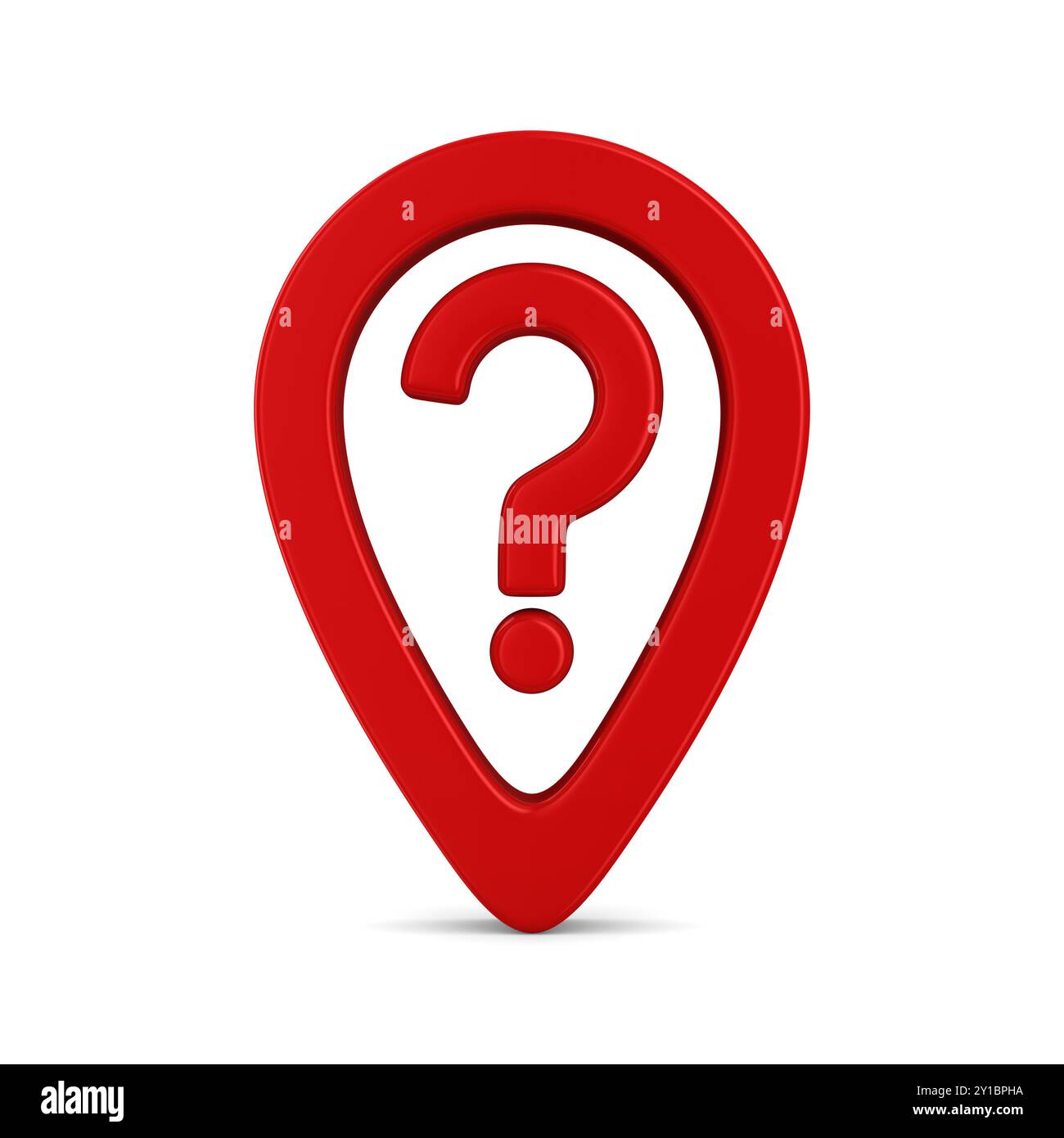 Red question mark on white background. Isolated 3D illustration Stock ...