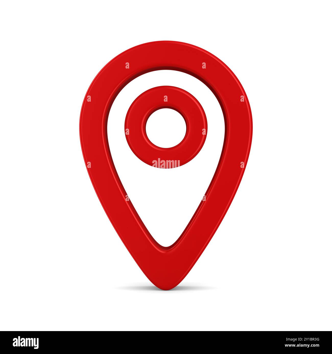 Red pointer marker on white background. Isolated 3D illustration Stock ...