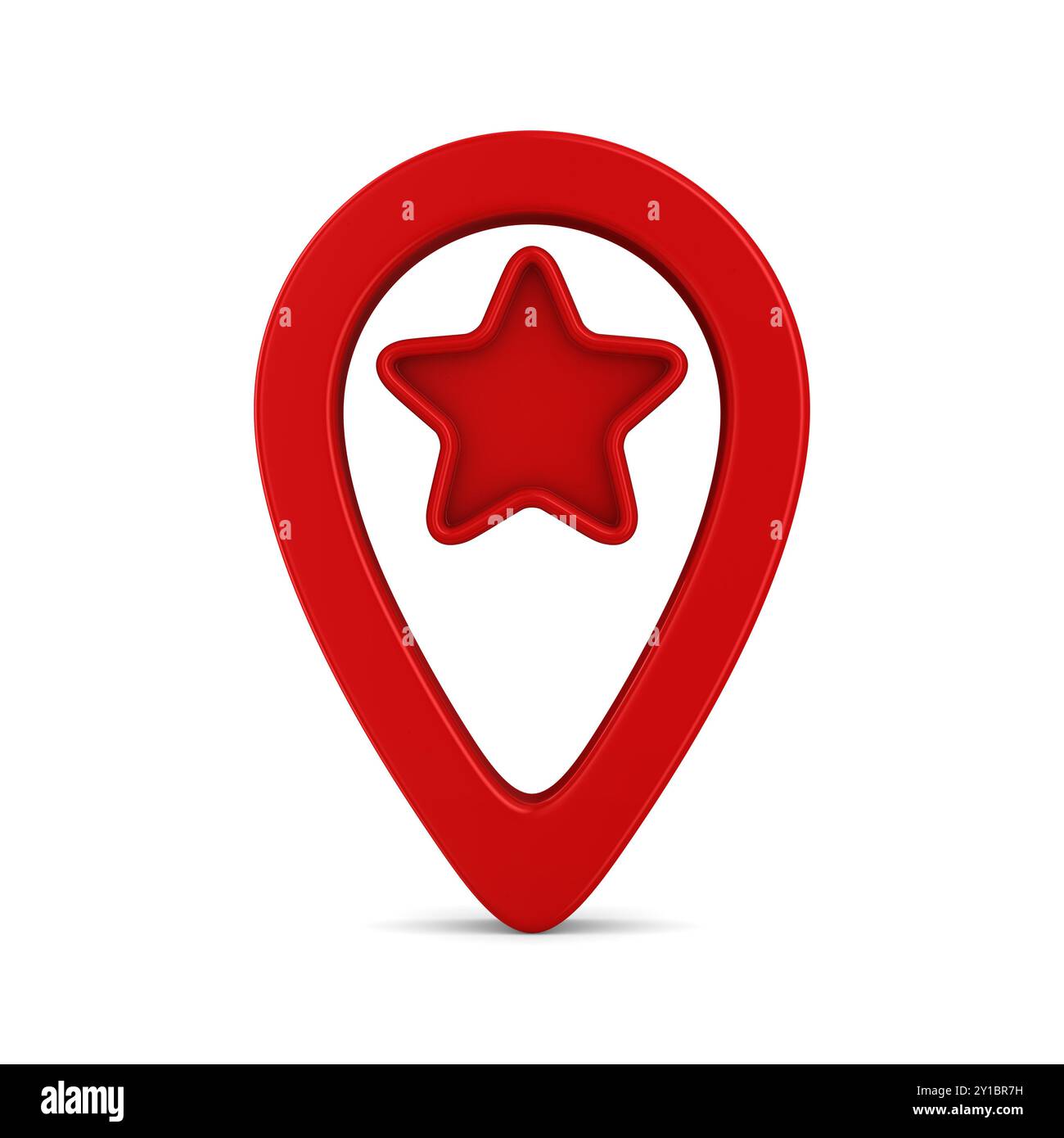 Red pointer marker on white background. Isolated 3D illustration Stock ...