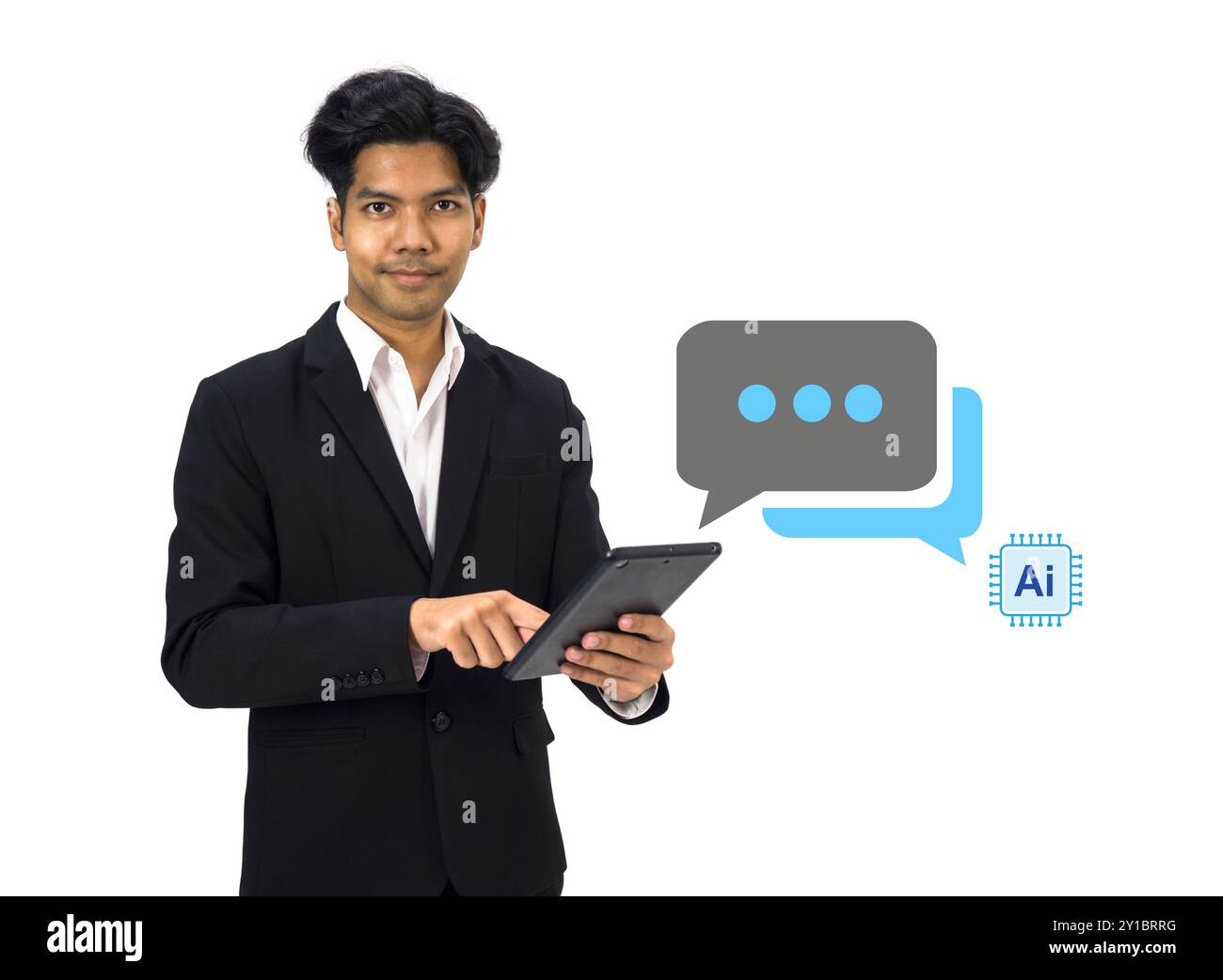 Bot on chat symbol Cut Out Stock Images & Pictures - Alamy