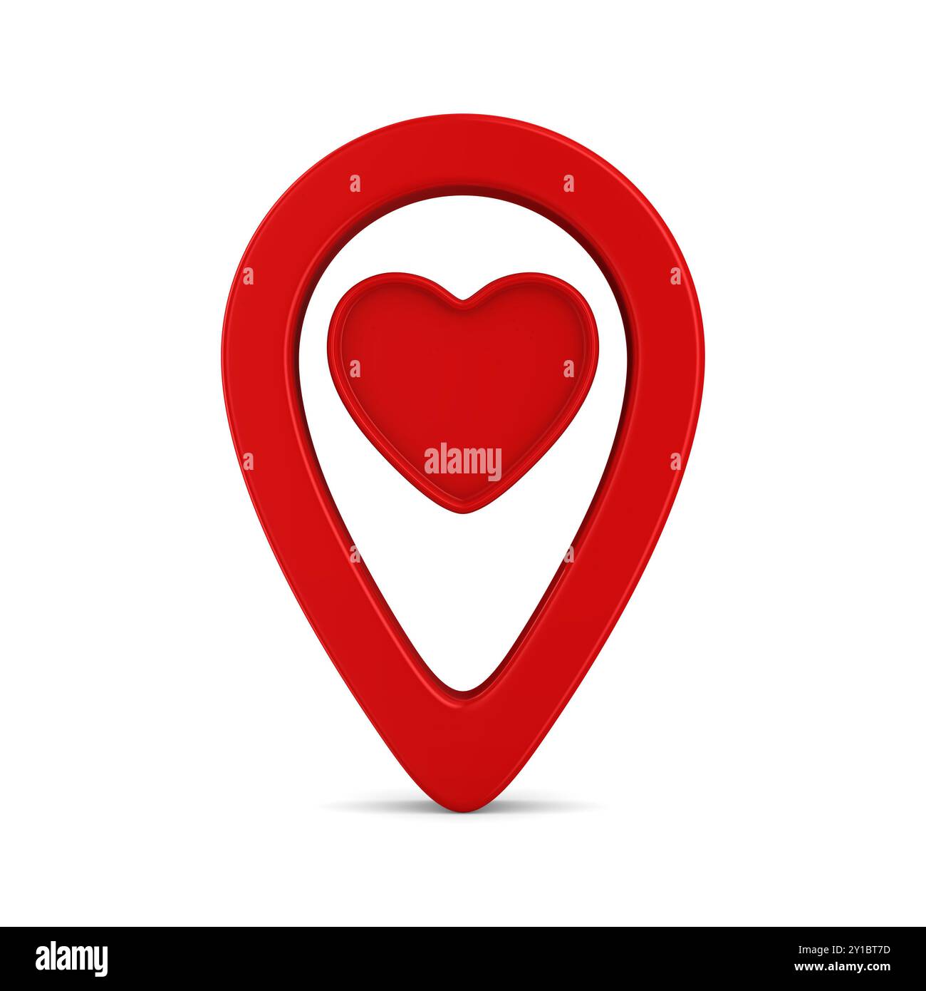 Red pointer marker on white background. Isolated 3D illustration Stock ...