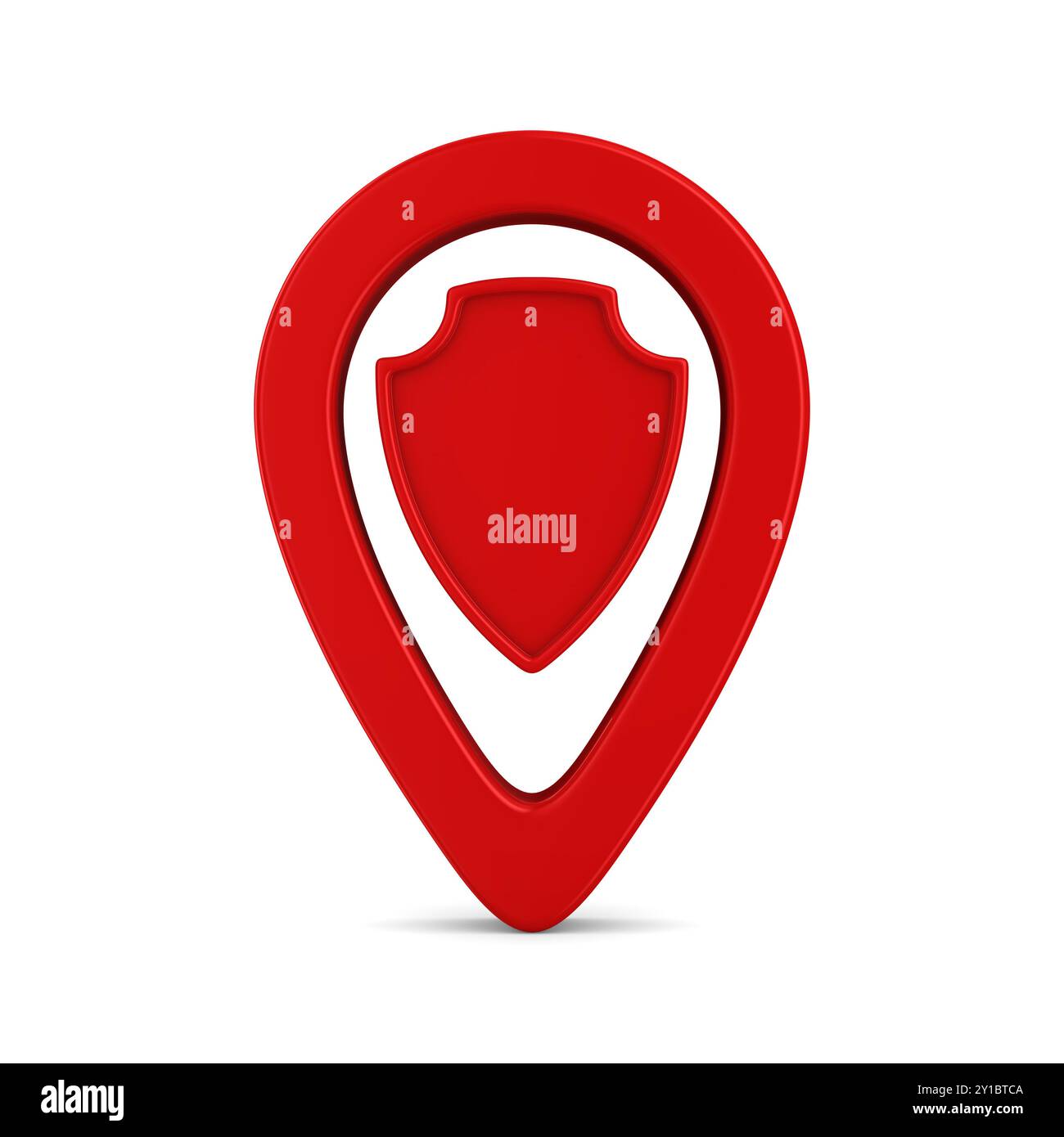 Red pointer marker on white background. Isolated 3D illustration Stock ...