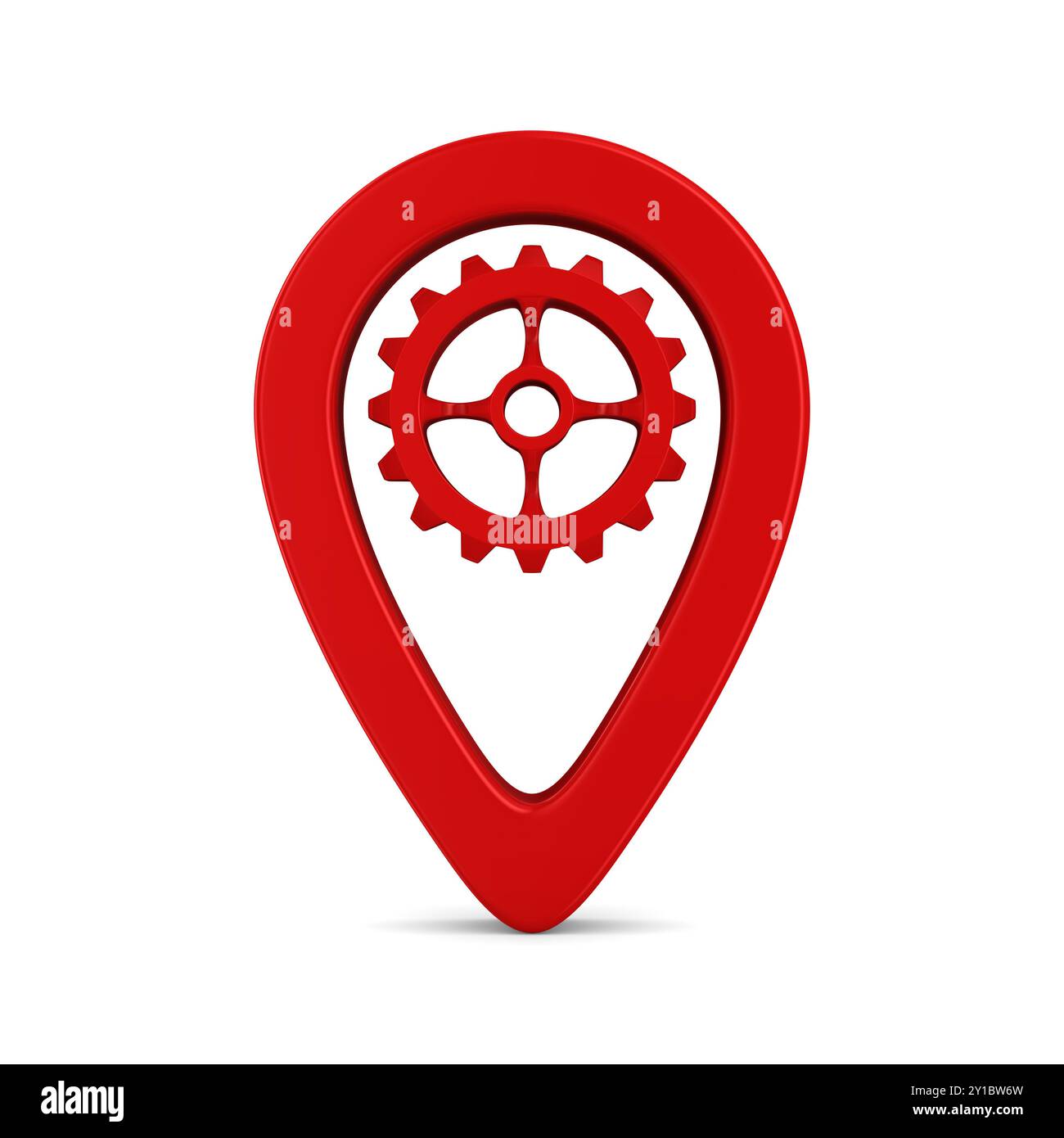 Red pointer marker on white background. Isolated 3D illustration Stock ...