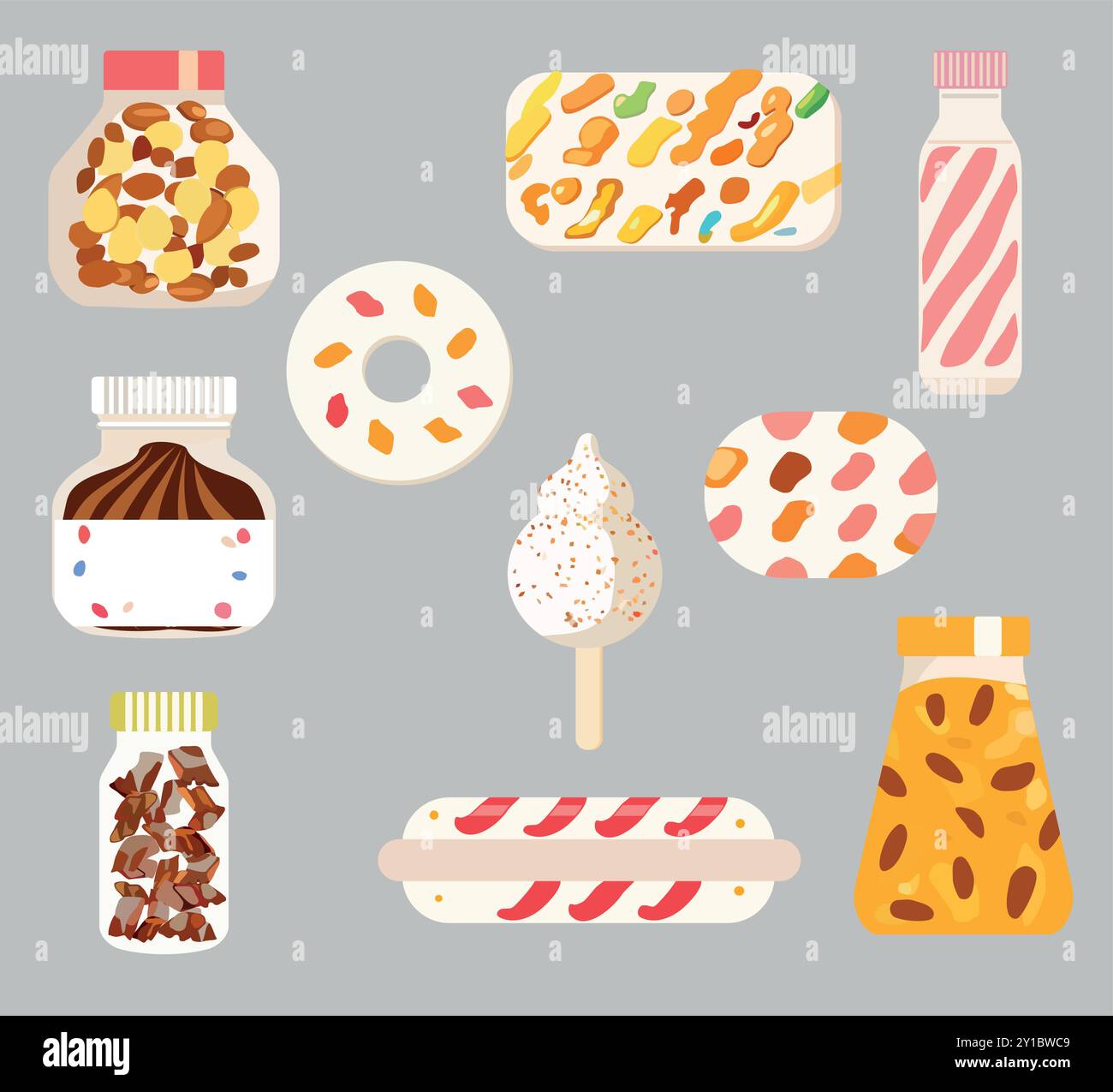 Sweet coffee cake design Stock Vector Images - Alamy