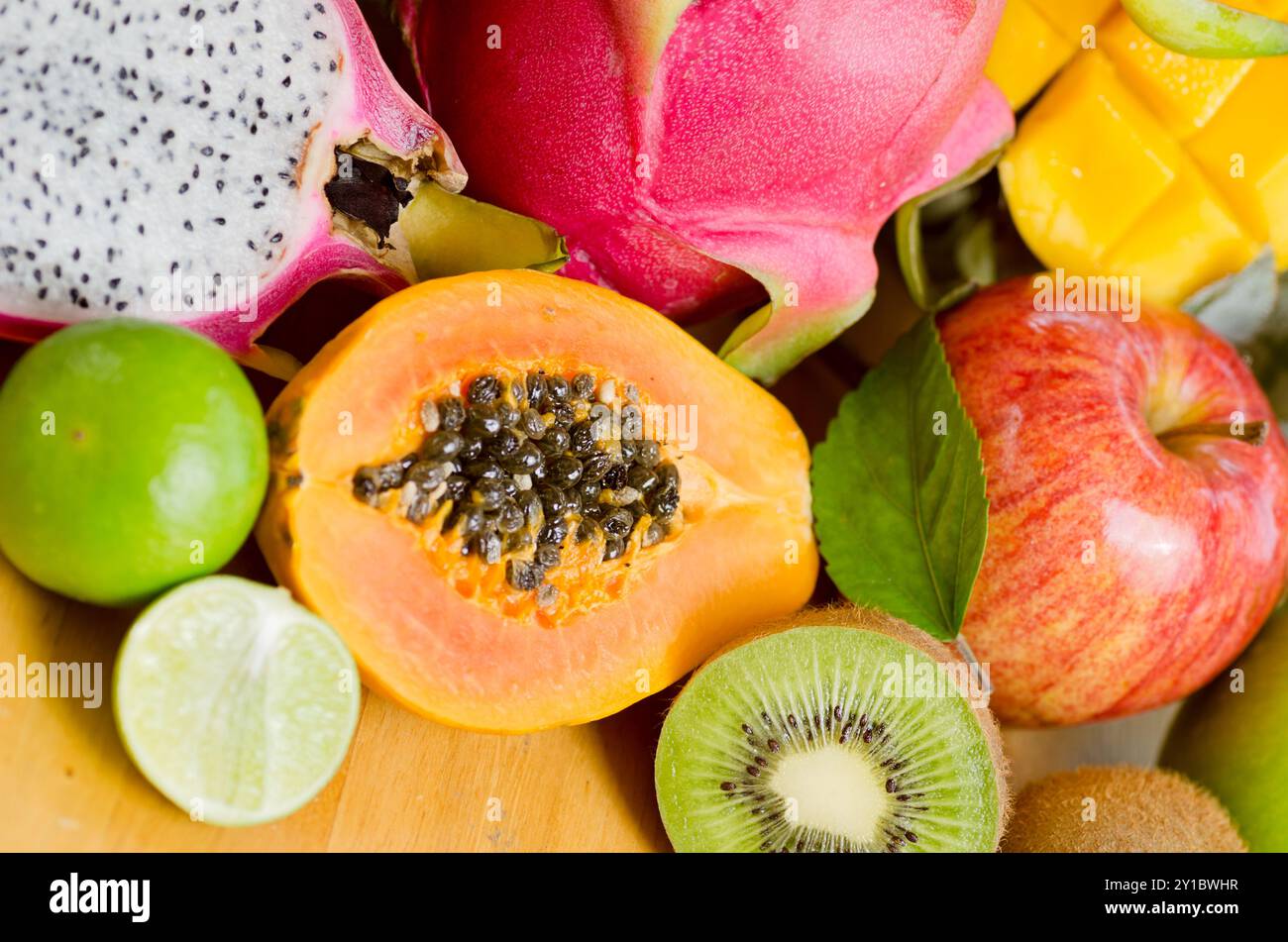 Set of tropical fruits. Shallow DOF Stock Photo - Alamy