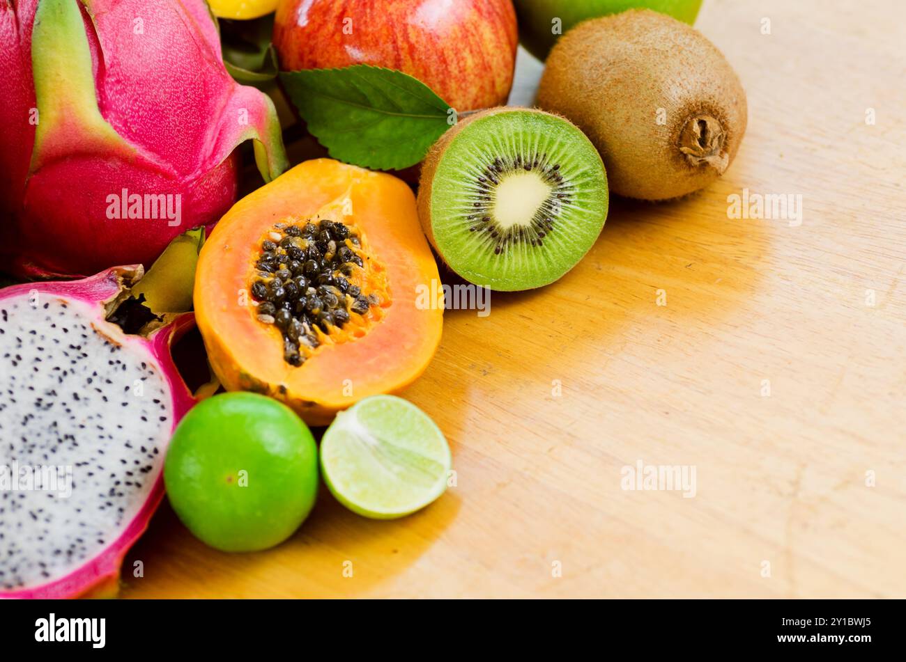 Set of tropical fruits. Shallow DOF Stock Photo - Alamy