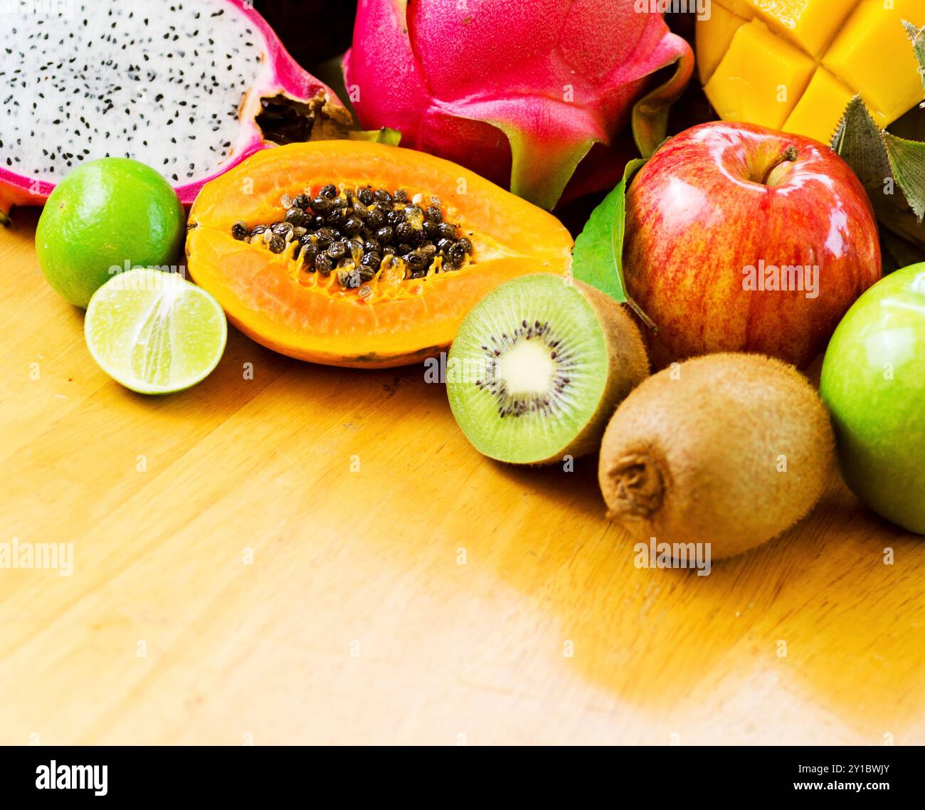 Set of tropical fruits. Shallow DOF Stock Photo - Alamy