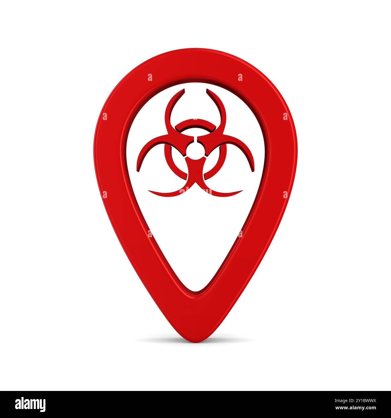 Red pointer marker on white background. Isolated 3D illustration Stock ...