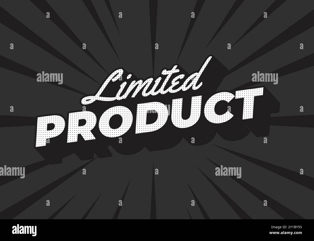 Limited product. Text effect design in 3D style in black and white ...