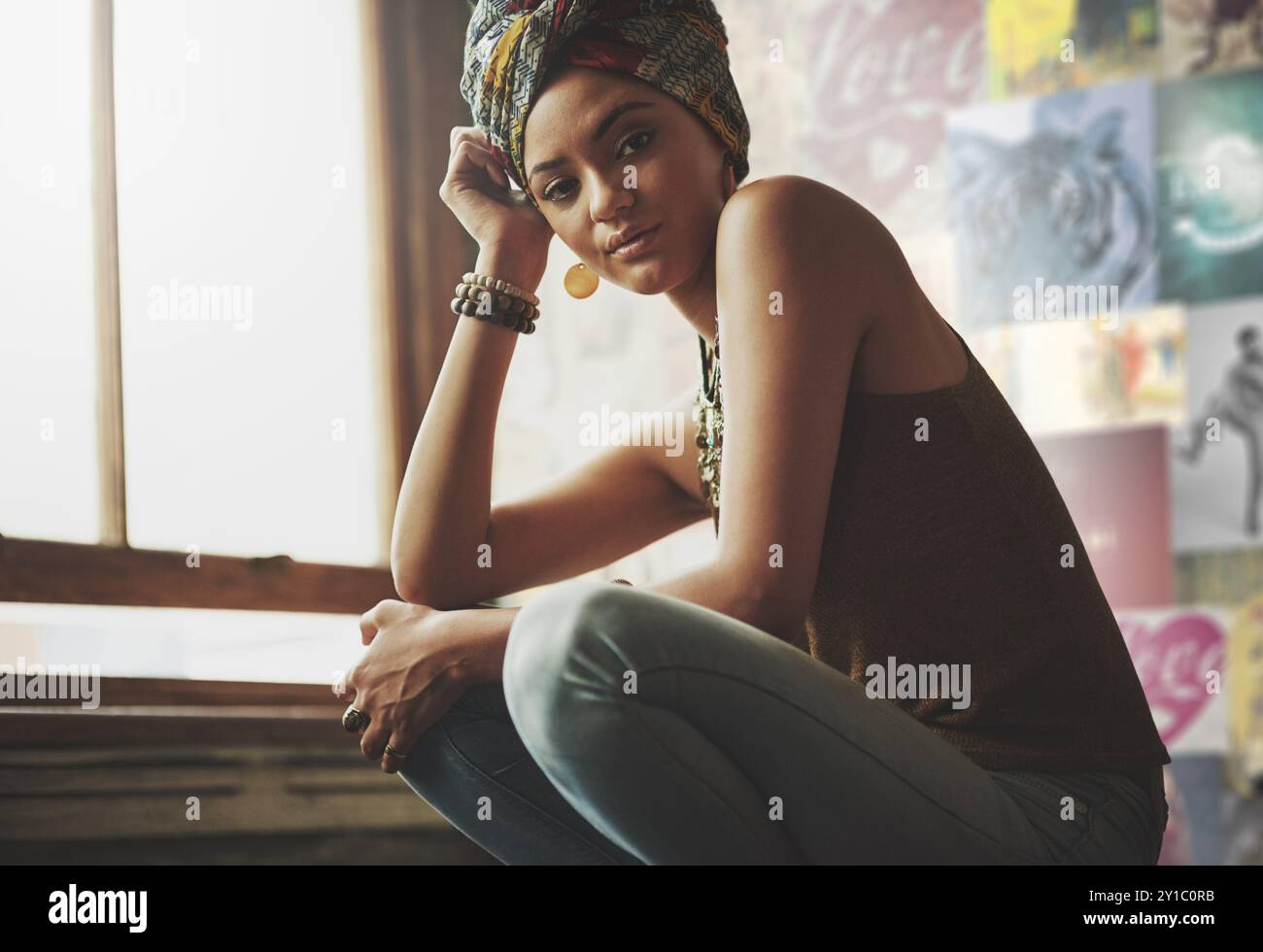 African woman, fashion designer and portrait in workshop for creativity ...