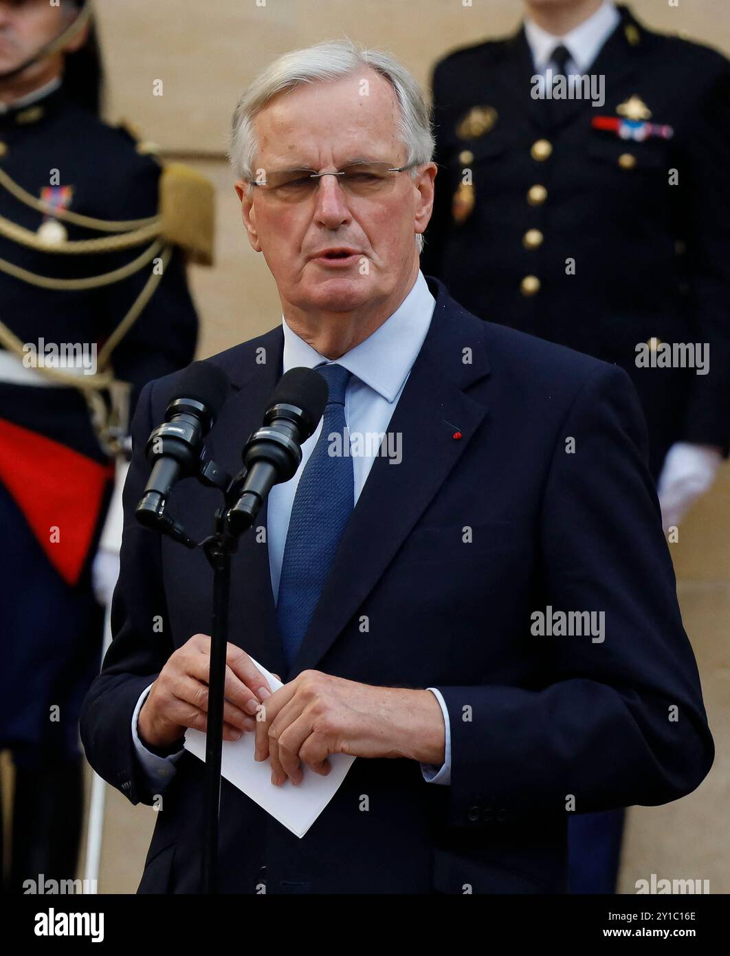 Paris, France. 05th Sep, 2024. New French Prime Minister Michel Barnier ...