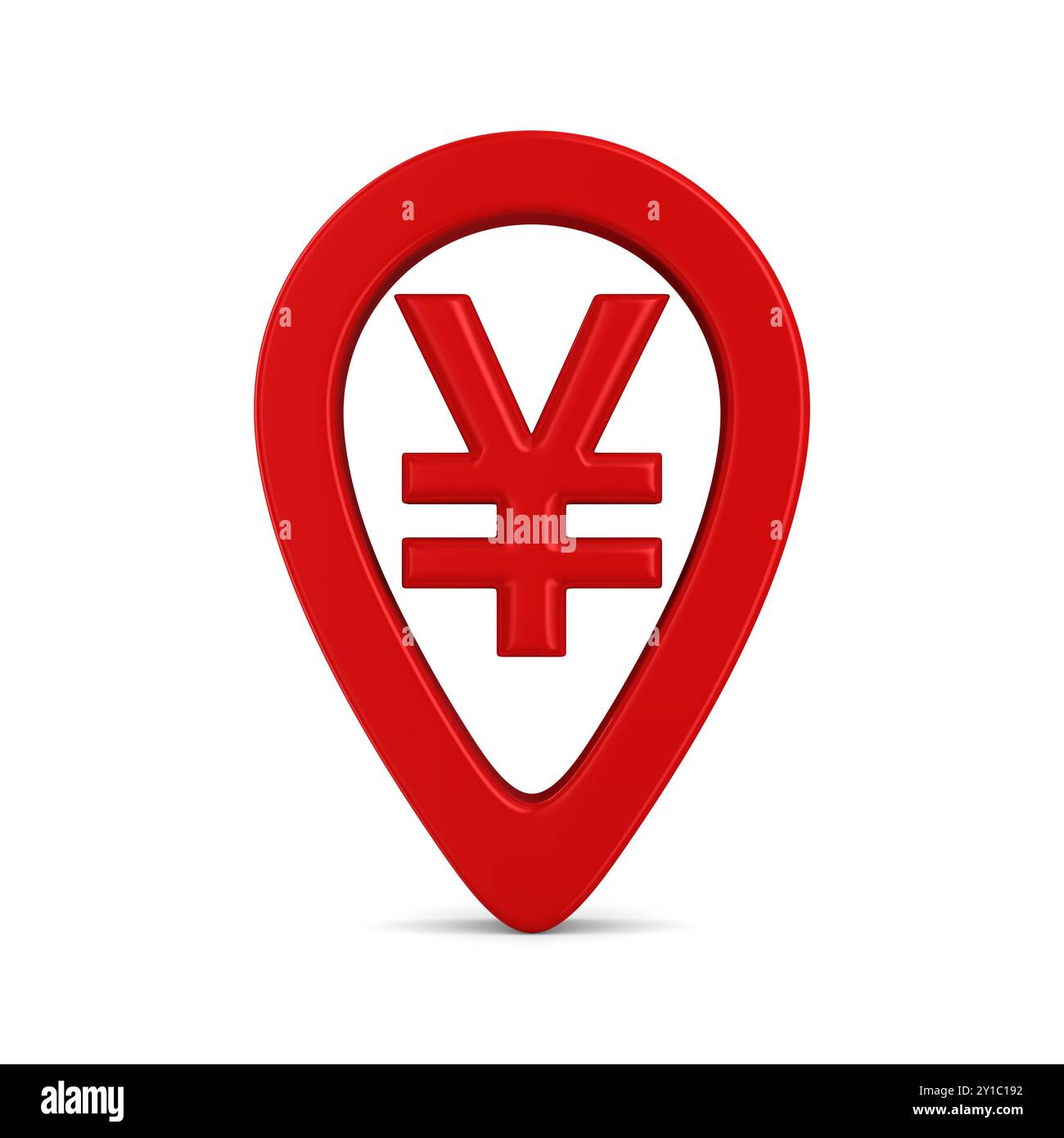 Red pointer marker on white background. Isolated 3D illustration Stock ...