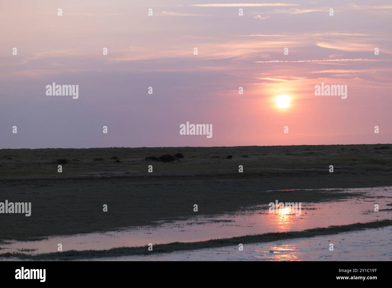 an iconic landscape and seascape: Agon coutainville, Normandy, France ...