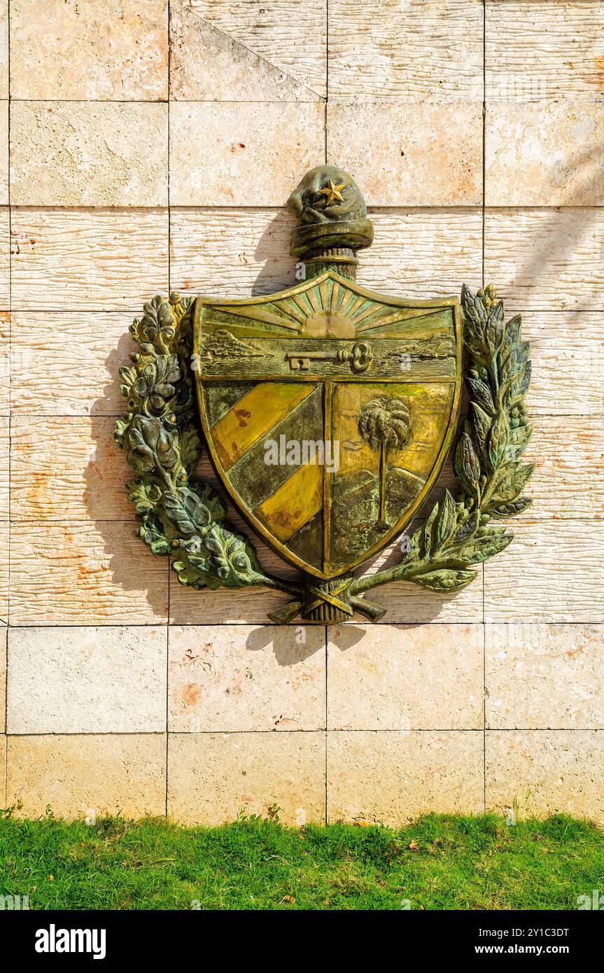 Cuban Coat of Arms, Santa Clara, Cuba Stock Photo - Alamy