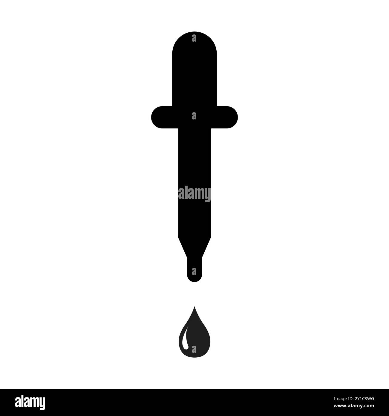 Dropper liquid icon, medicine health tool web symbol, test fluid design ...