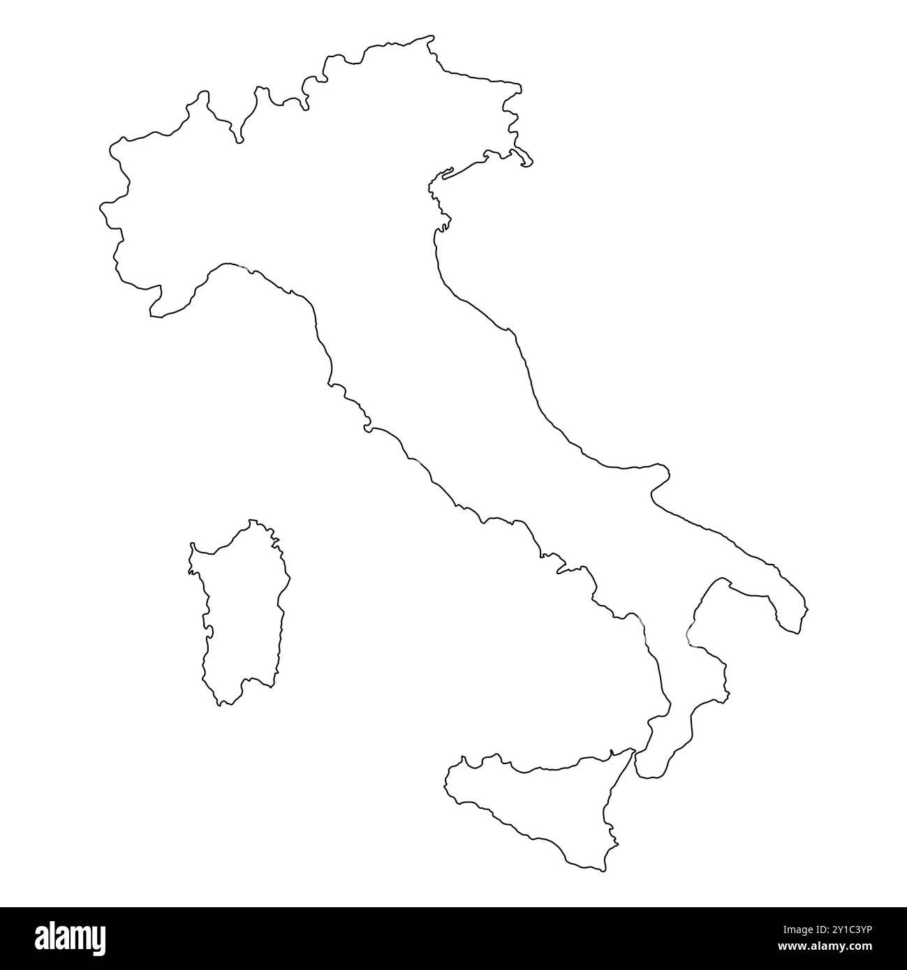Italy map symbol shape, travel web flat concept icon web vector ...