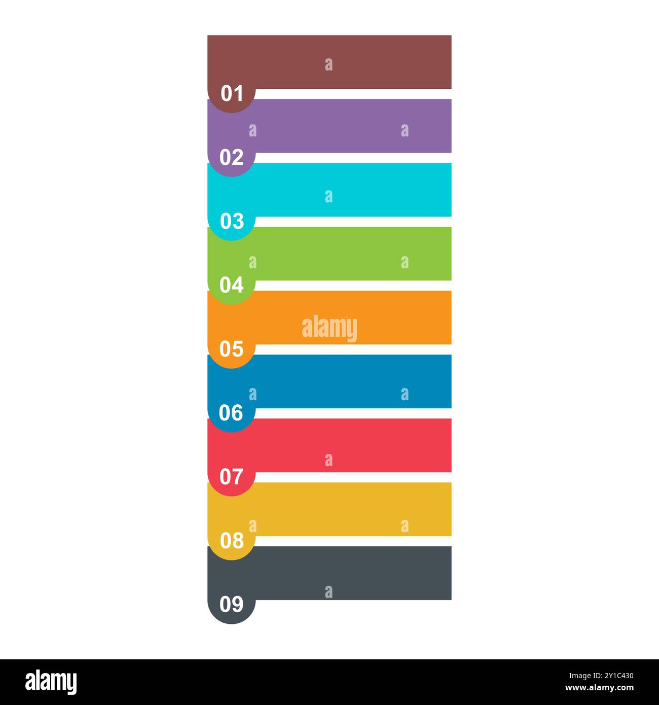 Nine step infographic vertical diagram, business information design ...