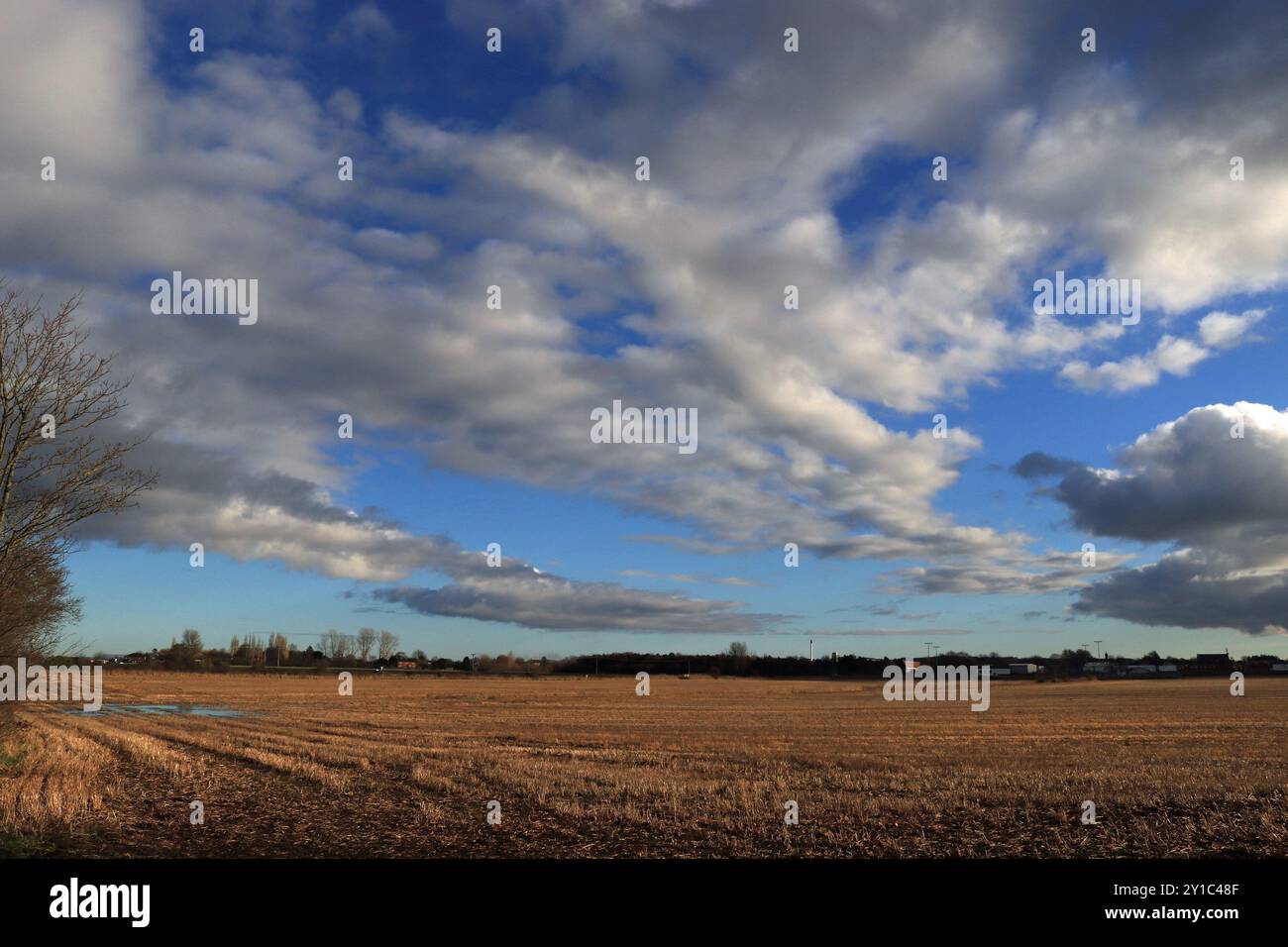 Big skies over Burscough which is built on the West Lancashire plain ...