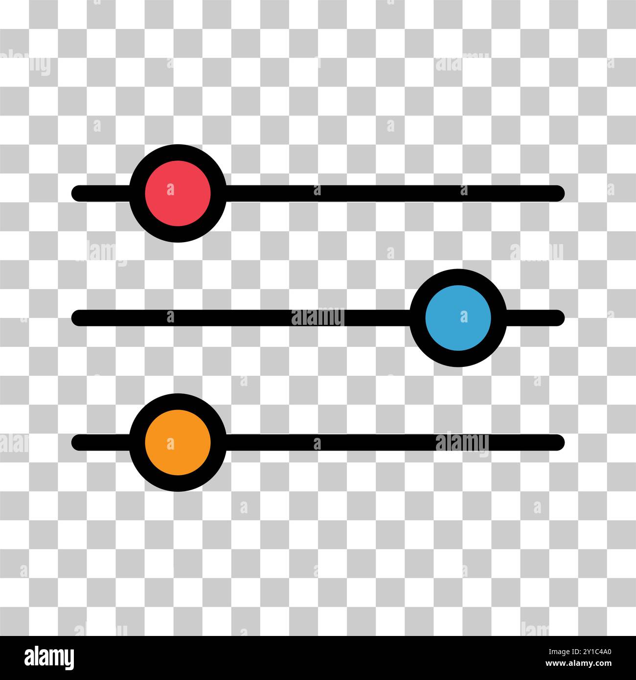 Volume mixer control icon, filter sound symbol button, switch sign ...