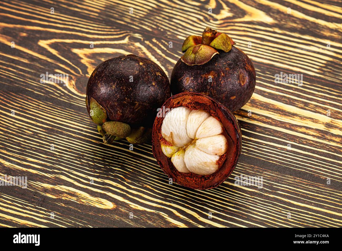 Tropical exotic sweet juicy Mangosteen fruit Stock Photo - Alamy