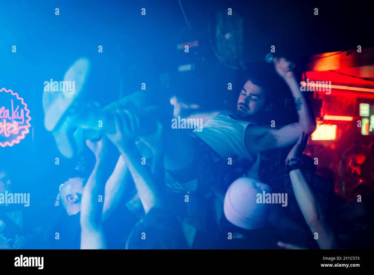 Edinburgh, Scotland. Thu 5 September 2024. NYC electronic punk band Lip ...