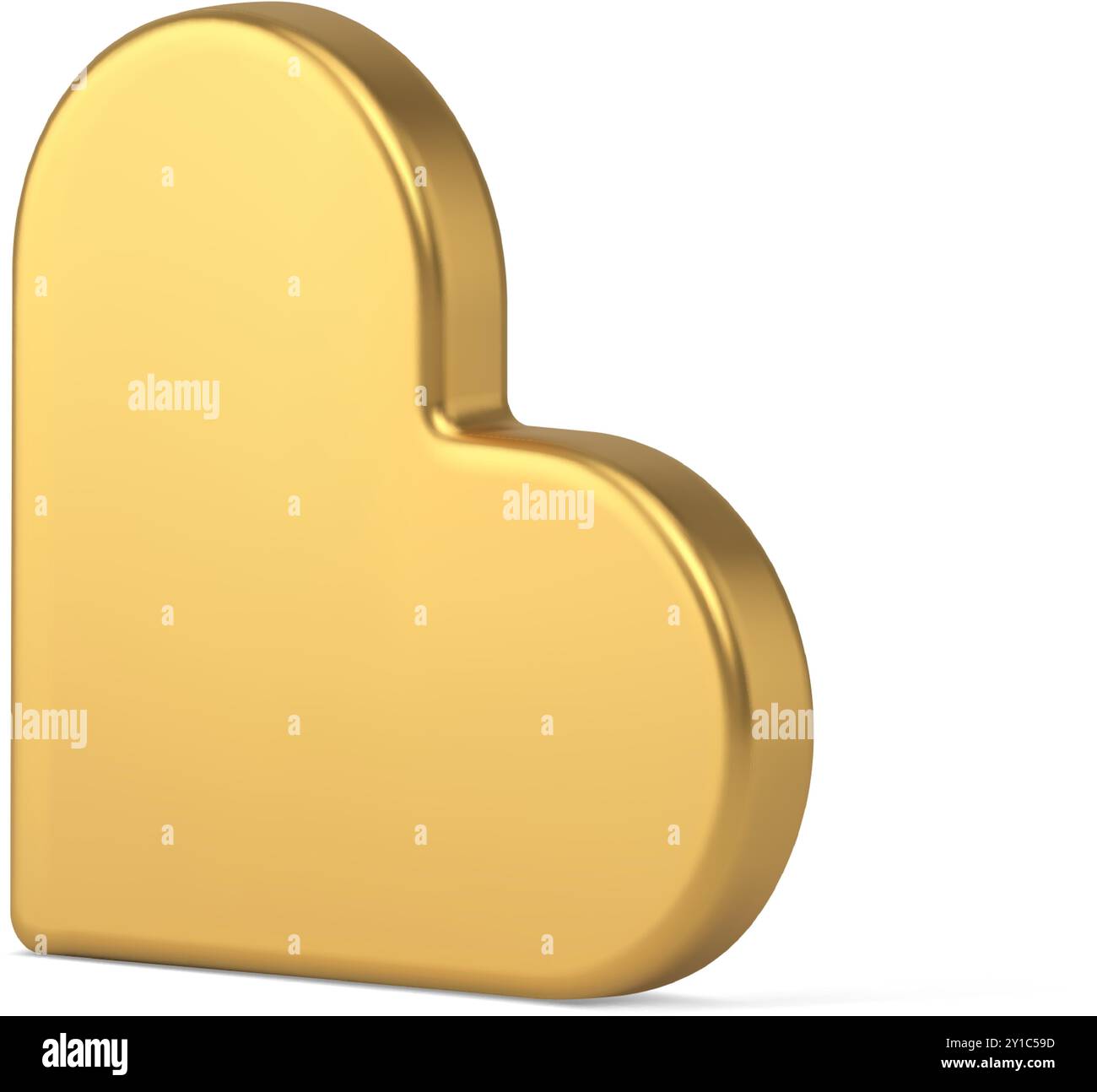 Luxury golden metallic heart shape glossy holiday gift design template ...