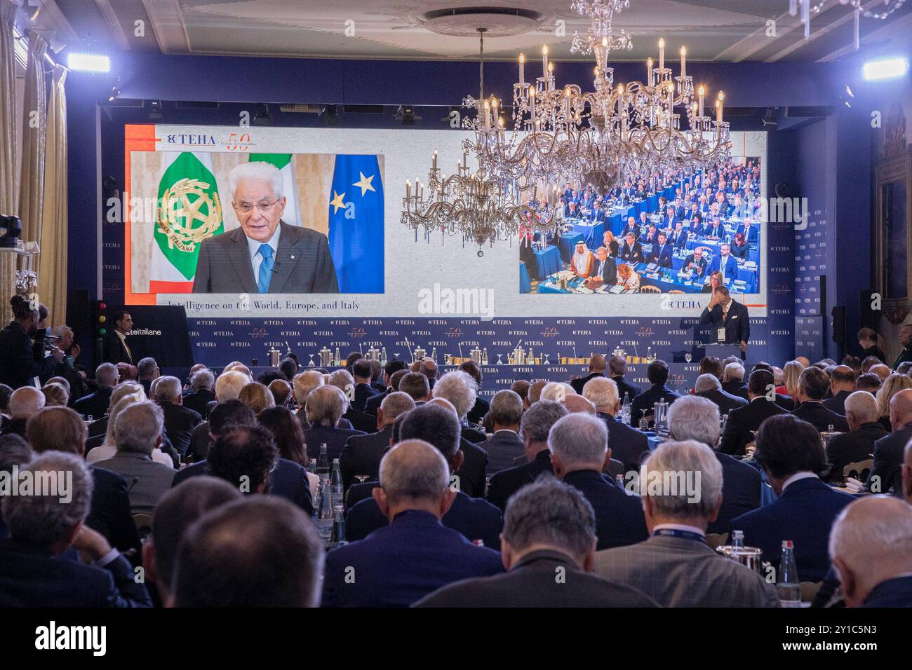 Nella foto il video messaggio del Presidente della Repubblica Sergio ...