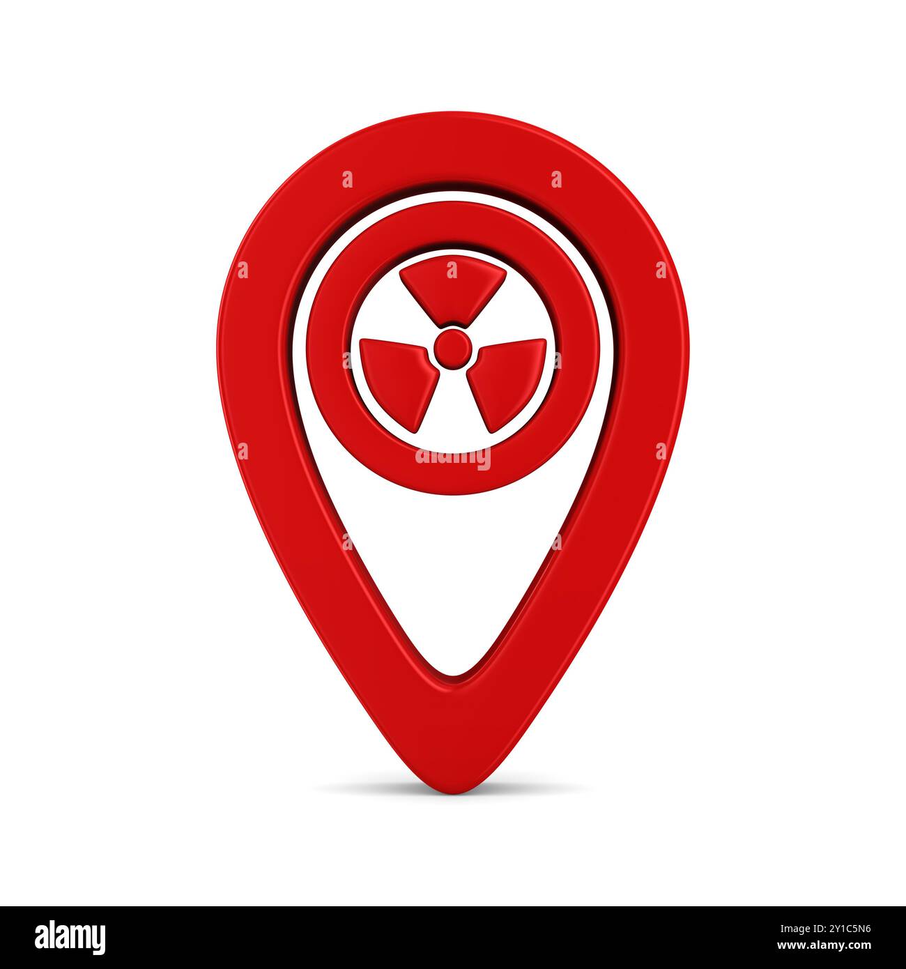 Red pointer marker on white background. Isolated 3D illustration Stock ...