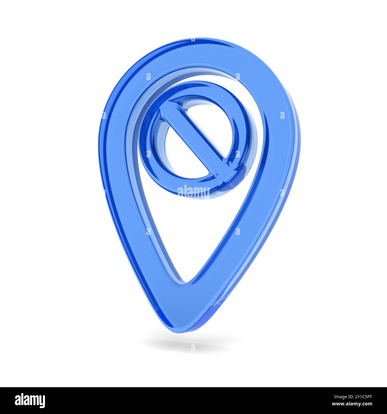 glass pointer marker on white background. Isolated 3D illustration ...