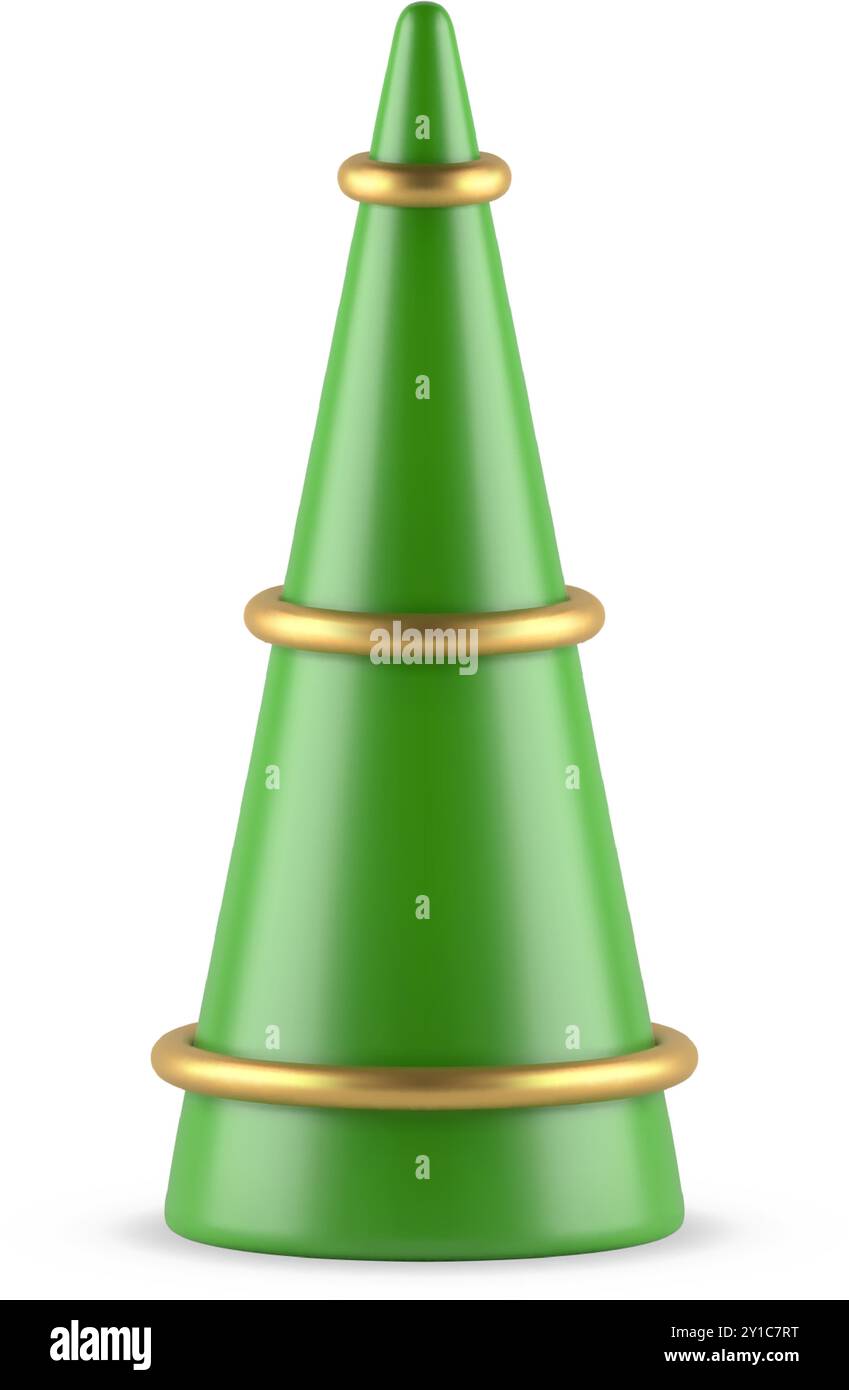 Elegant minimalist abstract Christmas tree cone shape decorative design ...