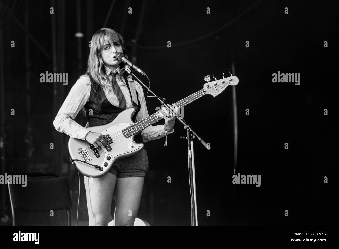 BLACK COUNTRY NEW ROAD, CONCERT, 2024: Tyler Hyde bass player and ...