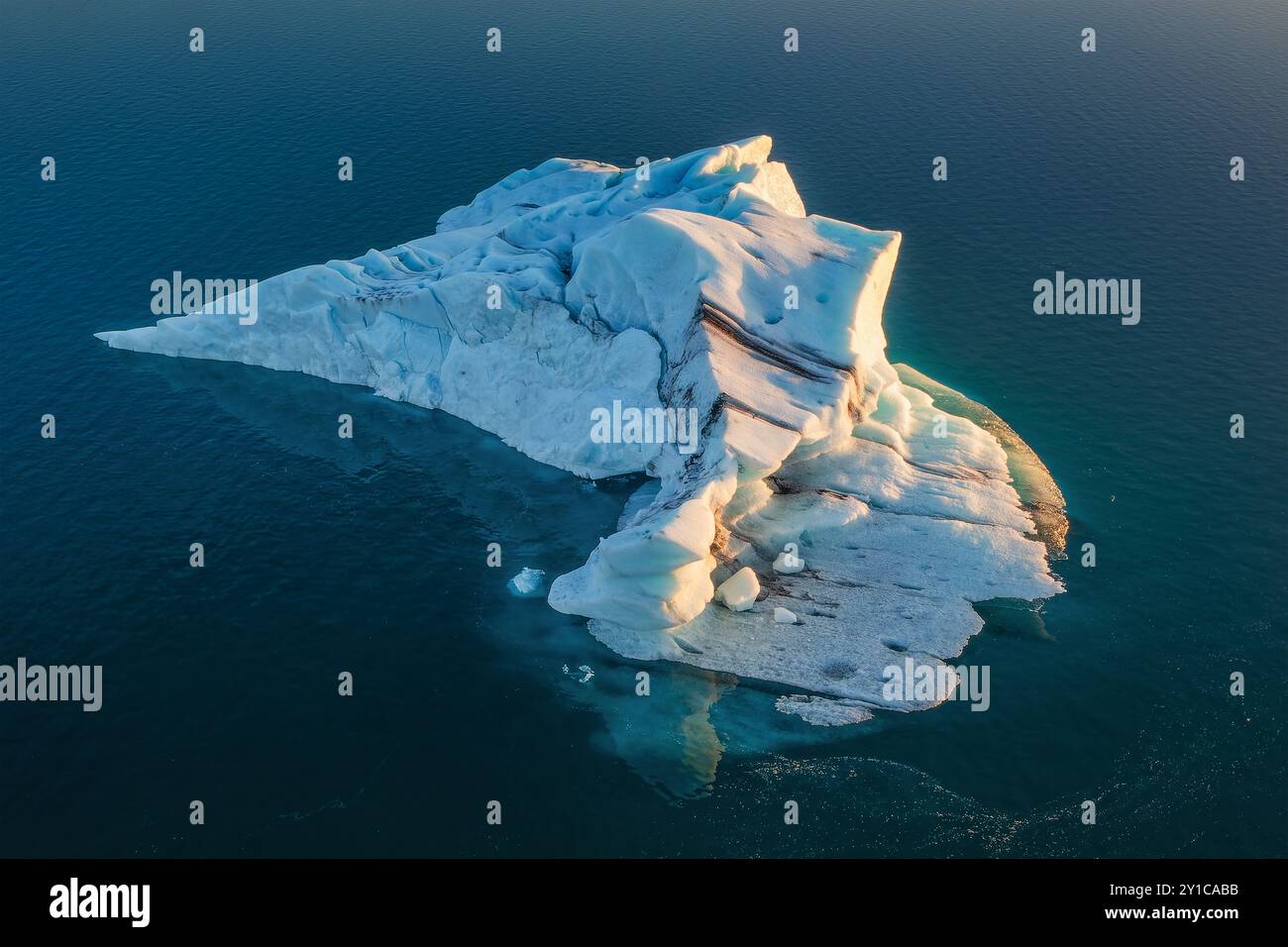 Bird's-Eye View of an Iceberg in Iceland’s Jökulsárlón Stock Photo - Alamy