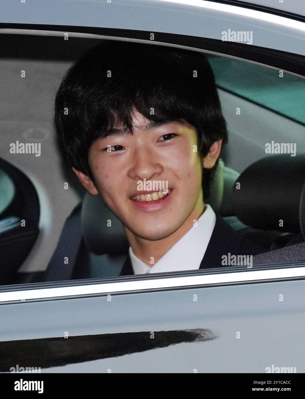 Japanese Prince Hisahito enters the Imperial Palace in Chiyoda Ward ...