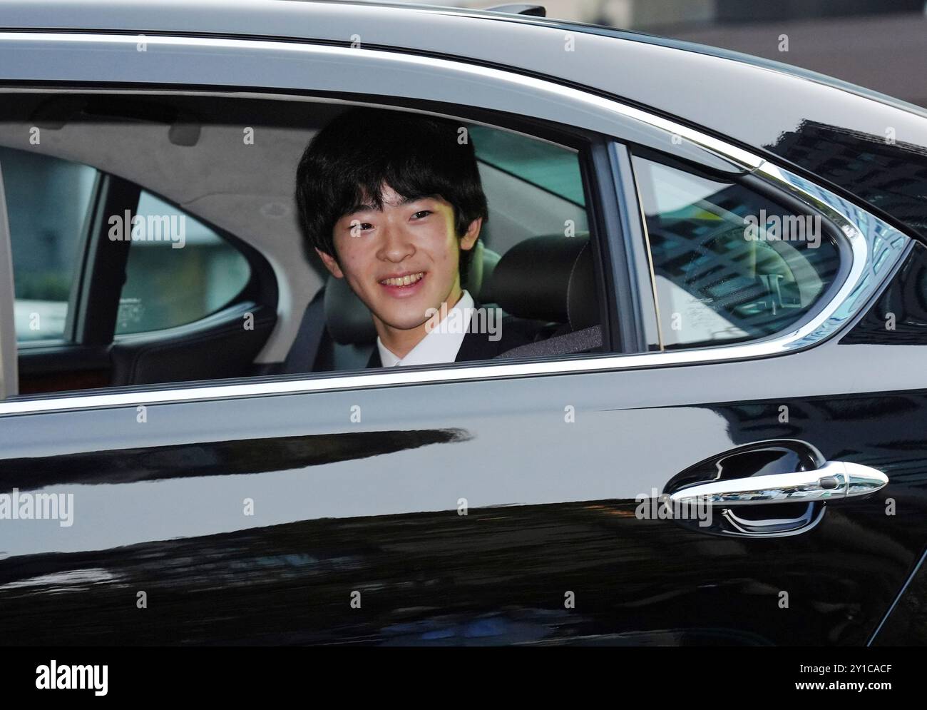 Japanese Prince Hisahito enters the Imperial Palace in Chiyoda Ward ...