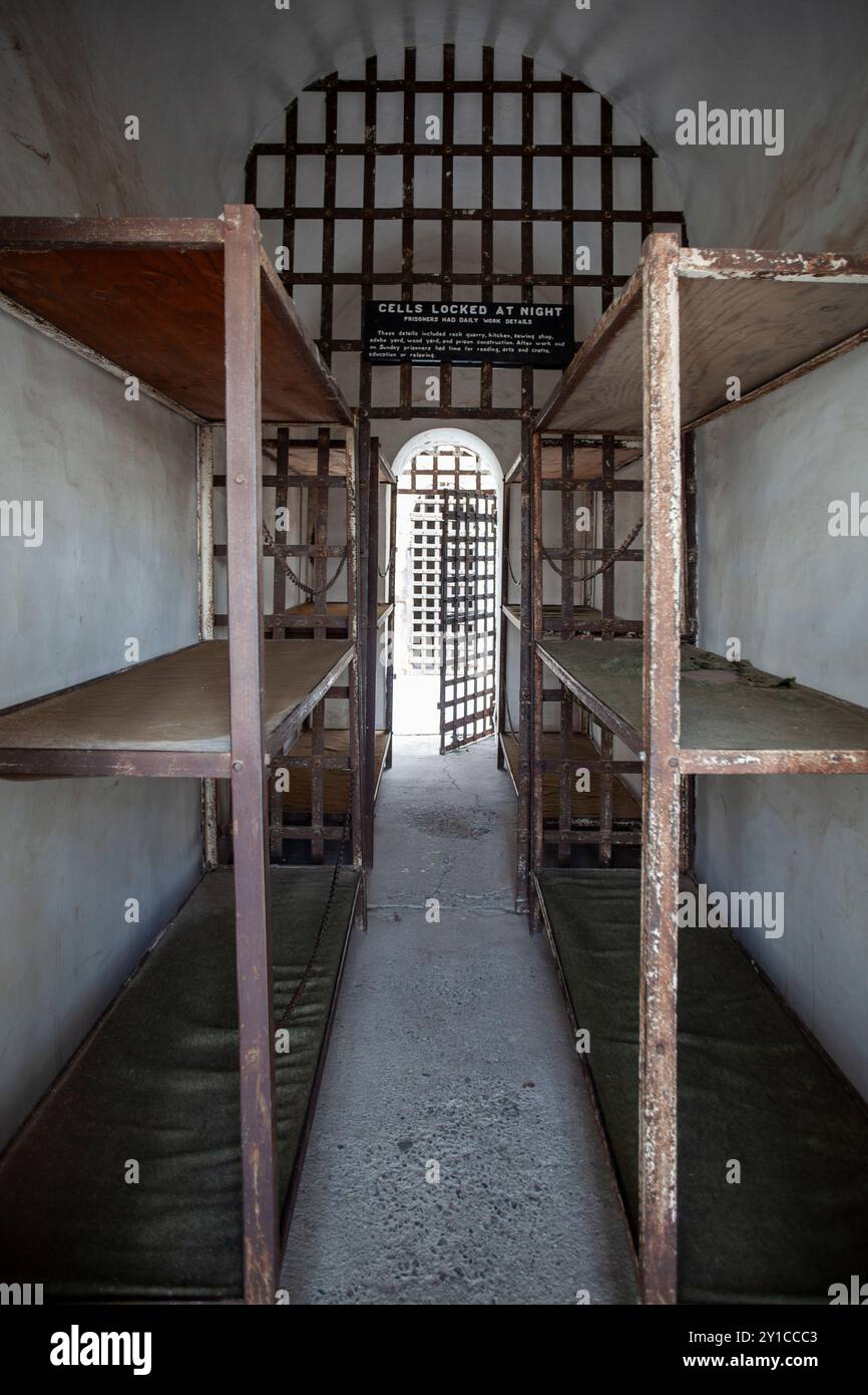 Yuma Territorial Prison rock walls and iron gates Stock Photo - Alamy